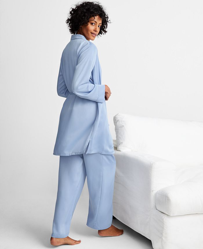 State of Day Women's Crepe de Chine Self-Tie Robe, Created for Macy's ...