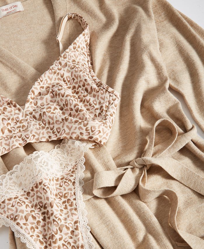 State of Day Women's Long Sweater Knit Layering Robe, Created for Macy ...