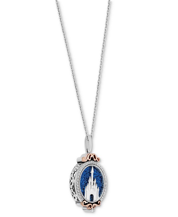 Enchanted Disney Fine Jewelry Diamond (1/8 ct. t.w.) & Druzy Stone ...