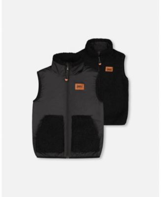 Unisex Reversible Sleeveless Vest Black - Child - Macy's
