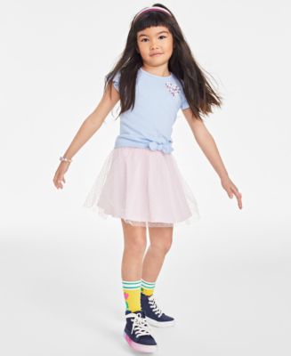 Epic Threads Little Girls Sprouting Heart Graphic Tie-Front T-Shirt ...