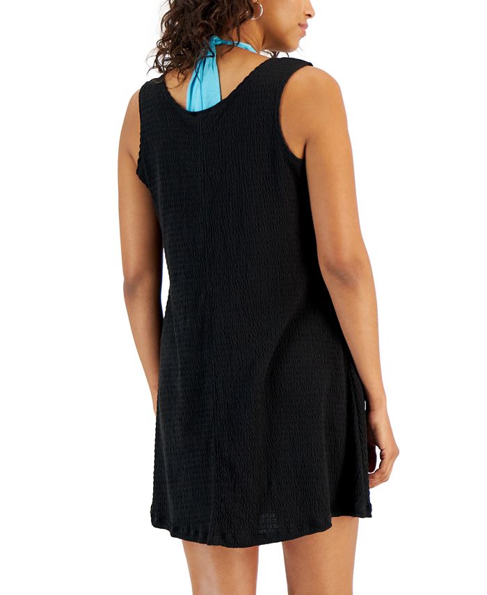 J Valdi Women's O-Ring Textured Tank Top Cover-Up Dress - Macy's
