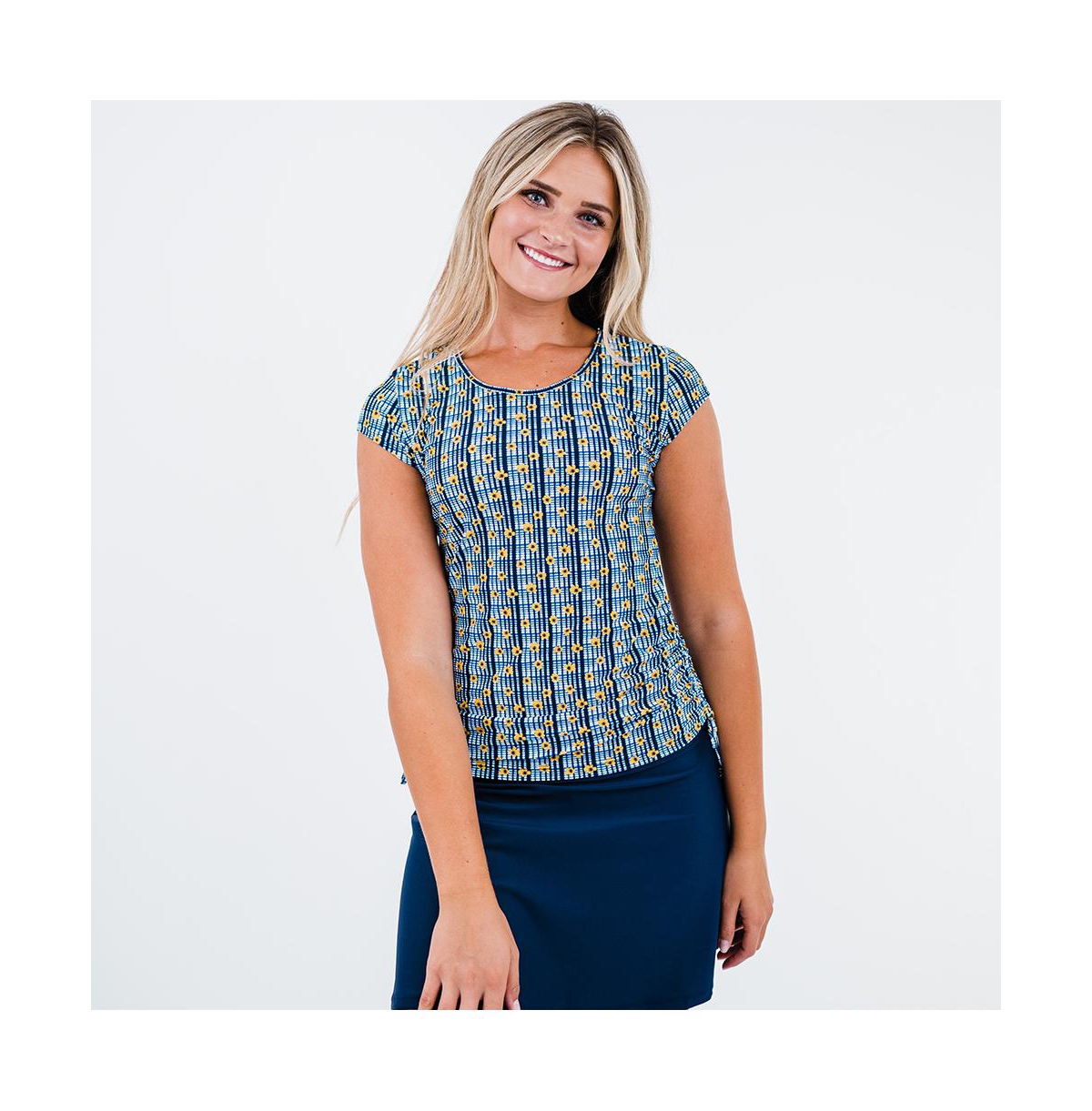 Click here for Calypsa Womens Sadie Swim Top - Sunflower picnic prices