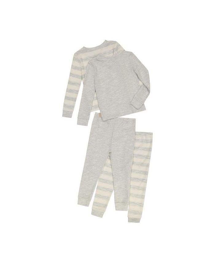 BEARPAW Toddler Boys 4-Piece Mix n Match Long Sleeve Top and Jogger ...
