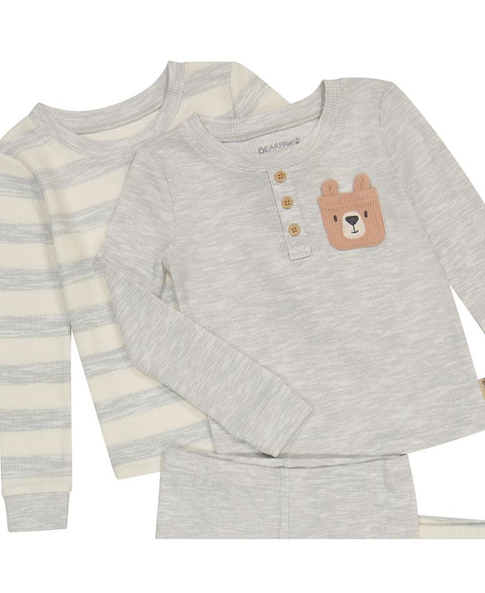 BEARPAW Toddler Boys 4-Piece Mix n Match Long Sleeve Top and Jogger ...