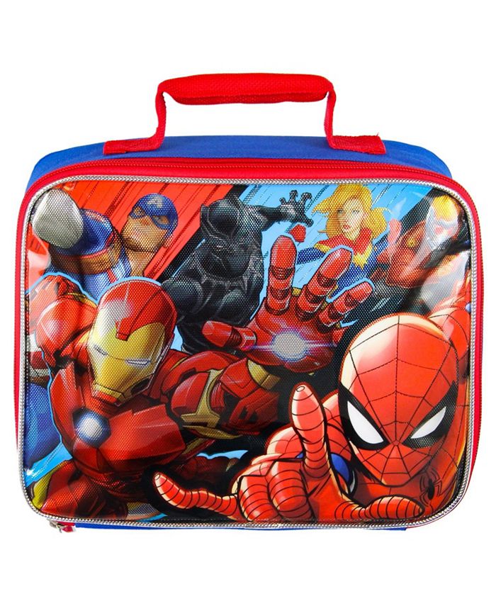 Marvel Comics Avengers Spiderman Iron Man Lunch Bag Insulated Lunch Box ...