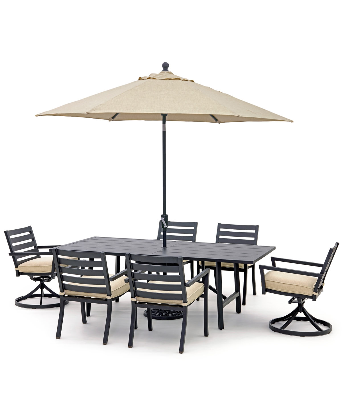 Click here for Astaire Outdoor 7-pc Dining Set (84x42 table + 4 d... prices