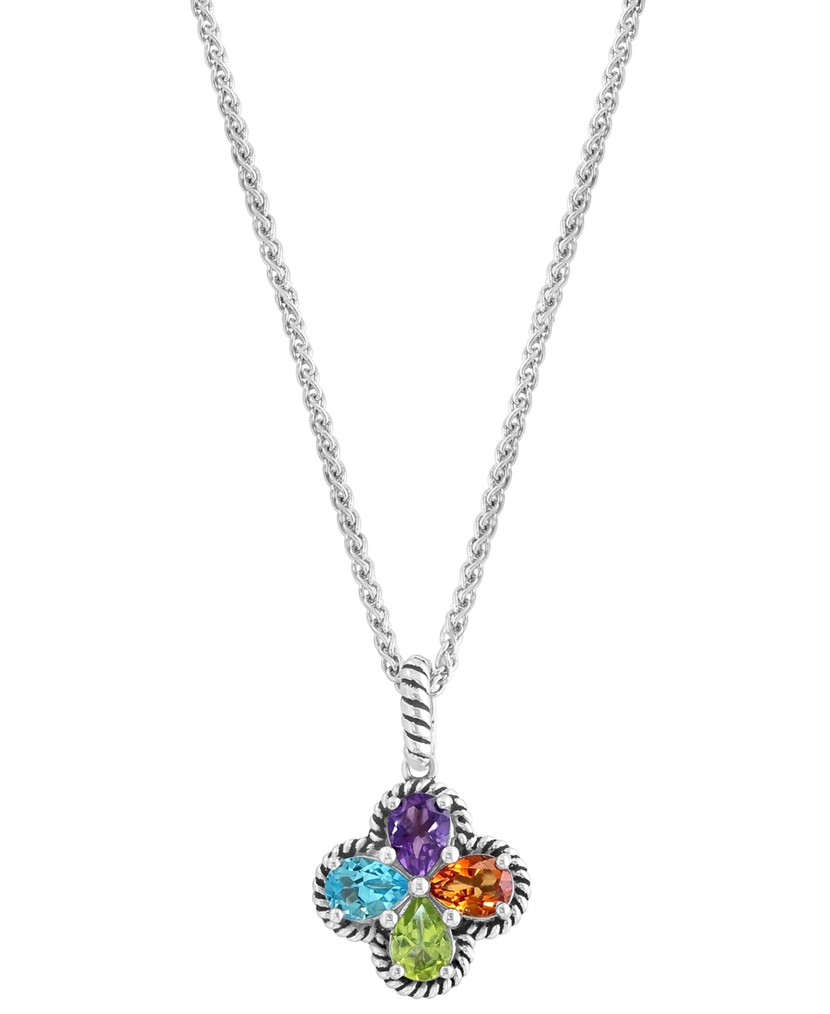 Click here for Effy Multi-Gemstone Flower 18 Pendant Necklace (3... prices