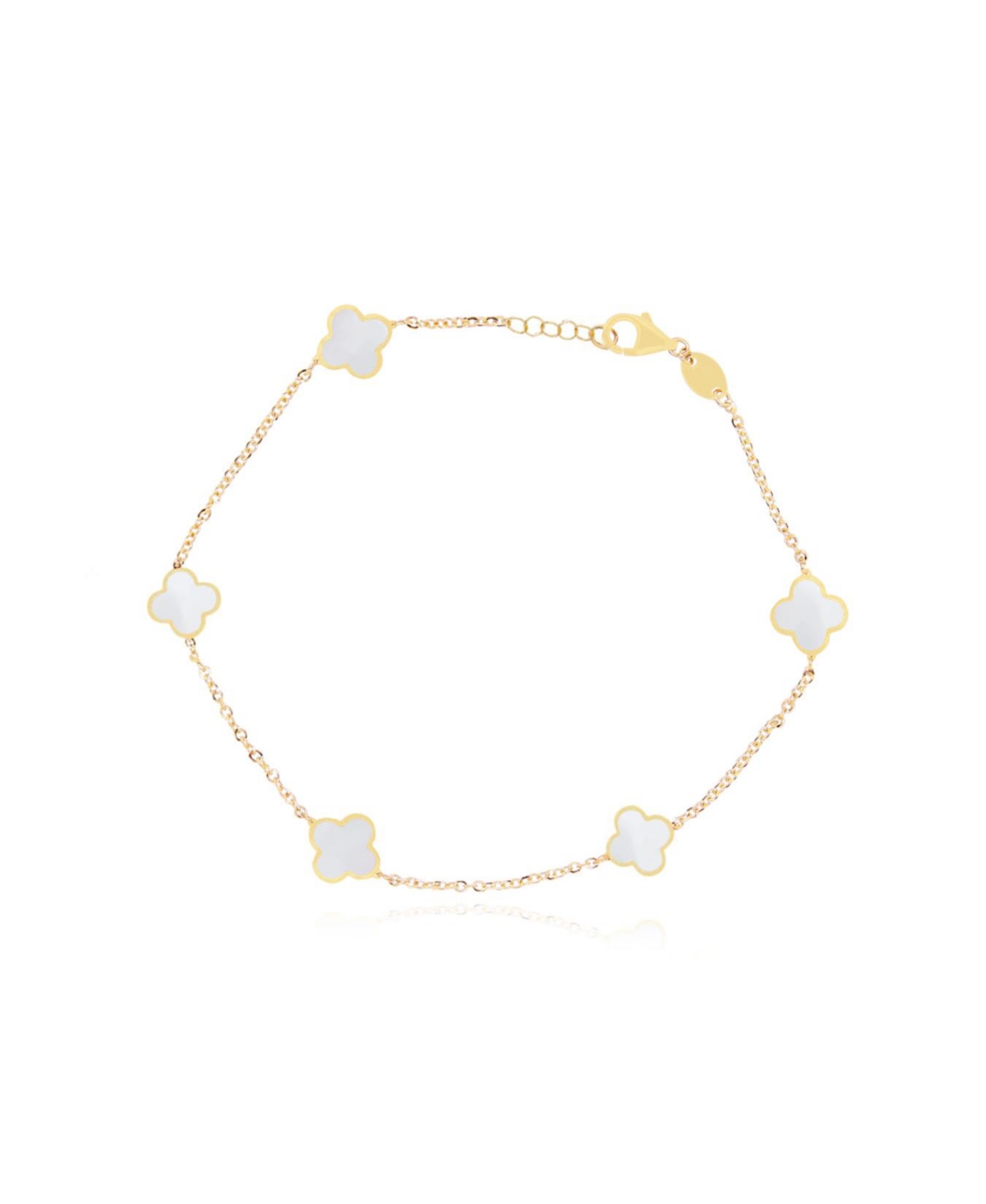 Click here for The Lovery Mini Mother of Pearl Clover Bracelet 14... prices