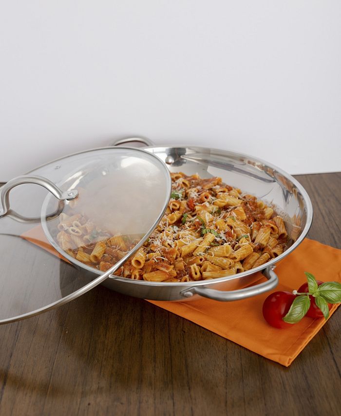 Sedona Kitchen Stainless Steel 6.5-Qt. Multipurpose Pan with Glass Lid ...