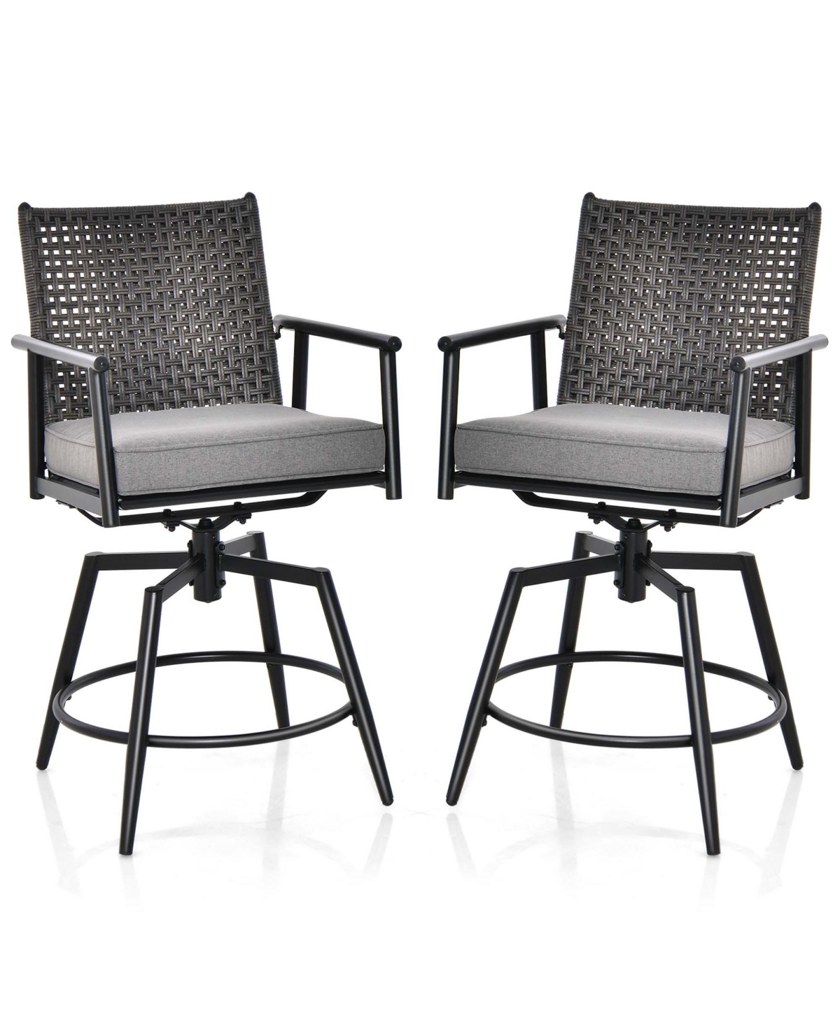 Click here for 360° Swivel Bar Stool Set of 2 Counter Height... prices