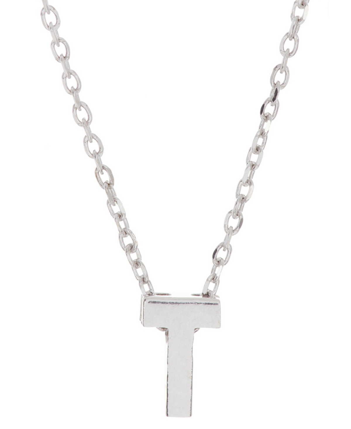 Click here for Adornia Rhodium-Plated Mini Initial A Pendant Neck... prices