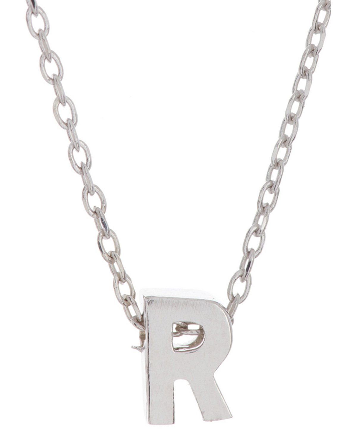 Click here for Adornia Rhodium-Plated Mini Initial A Pendant Neck... prices