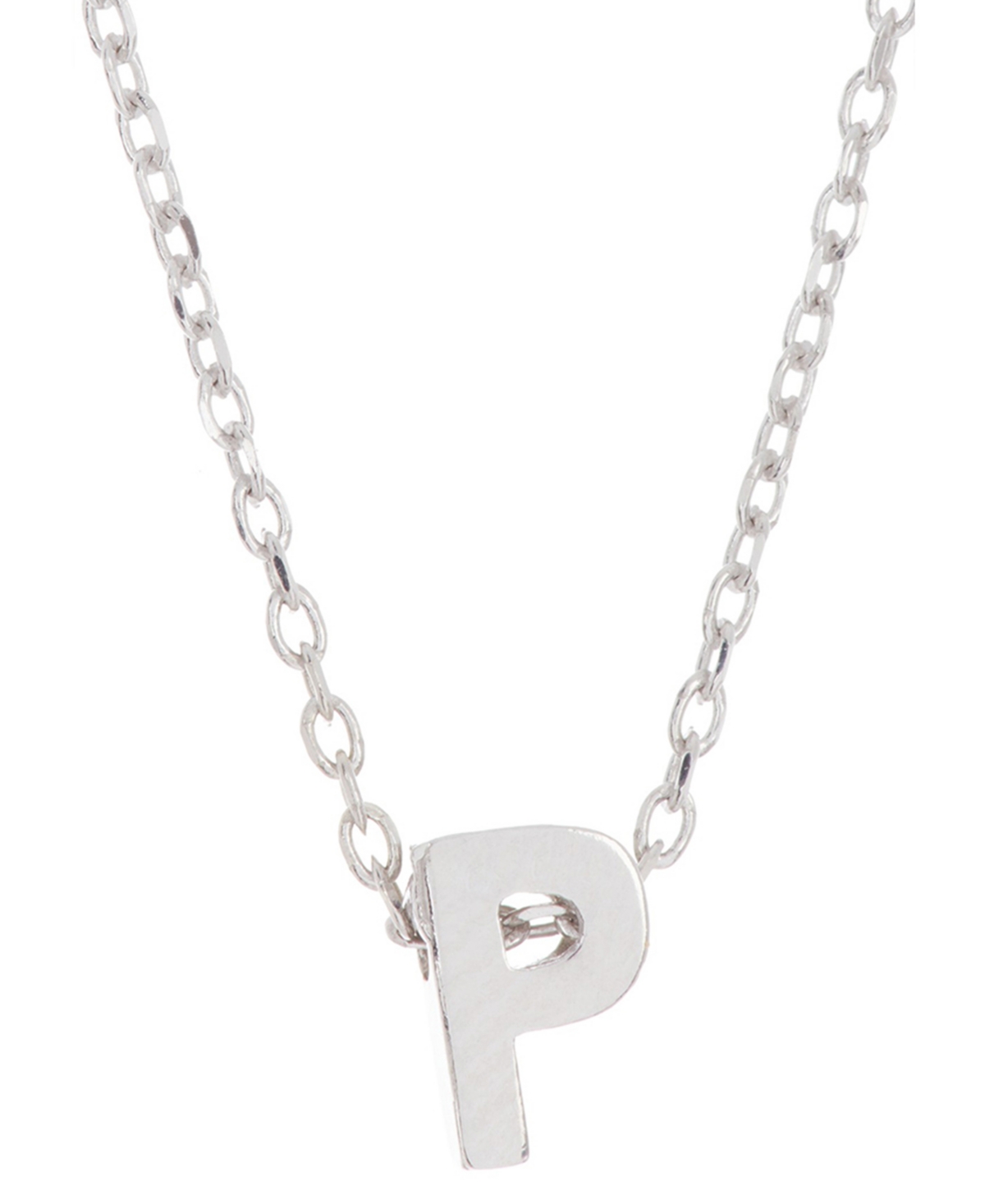 Click here for Adornia Rhodium-Plated Mini Initial A Pendant Neck... prices