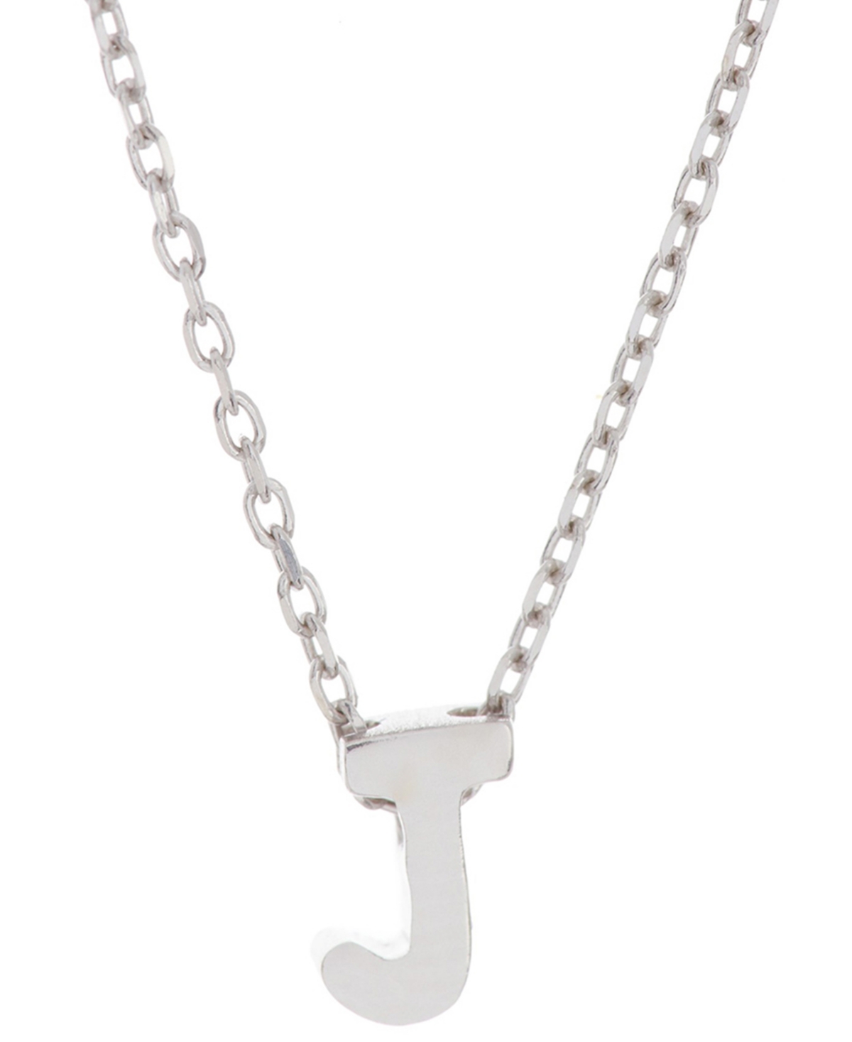 Click here for Adornia Rhodium-Plated Mini Initial A Pendant Neck... prices