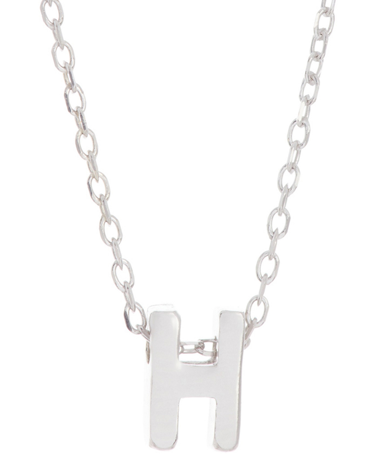 Click here for Adornia Rhodium-Plated Mini Initial A Pendant Neck... prices