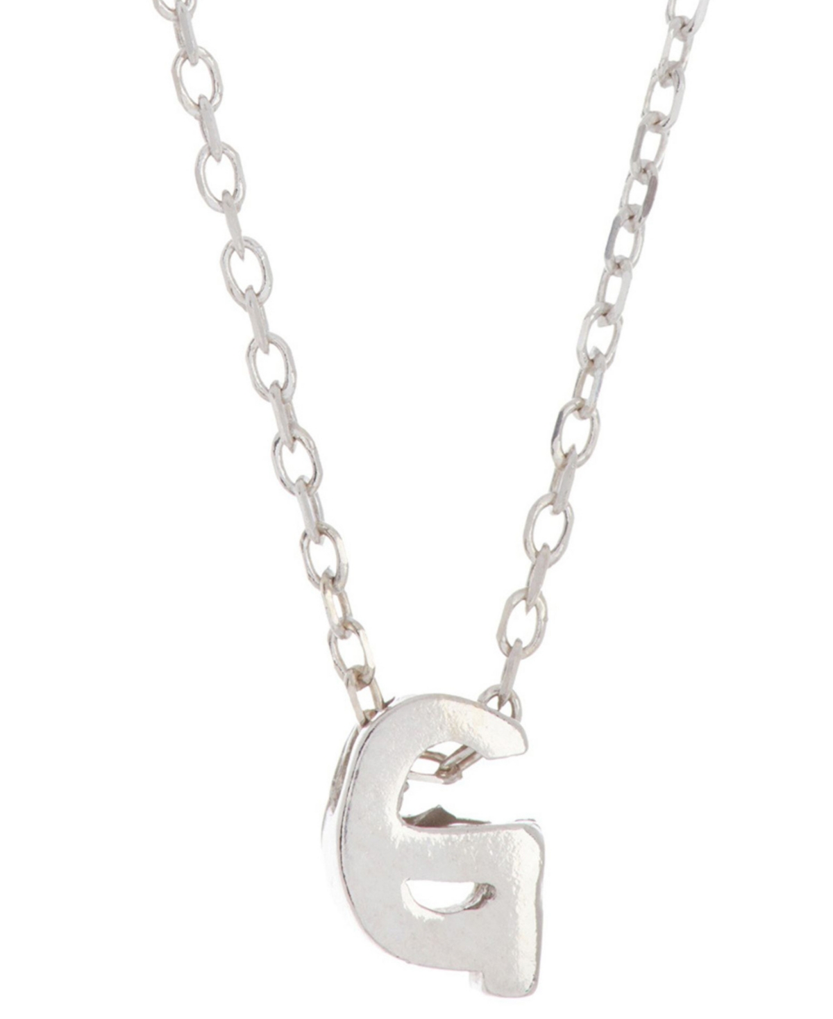 Click here for Adornia Rhodium-Plated Mini Initial A Pendant Neck... prices