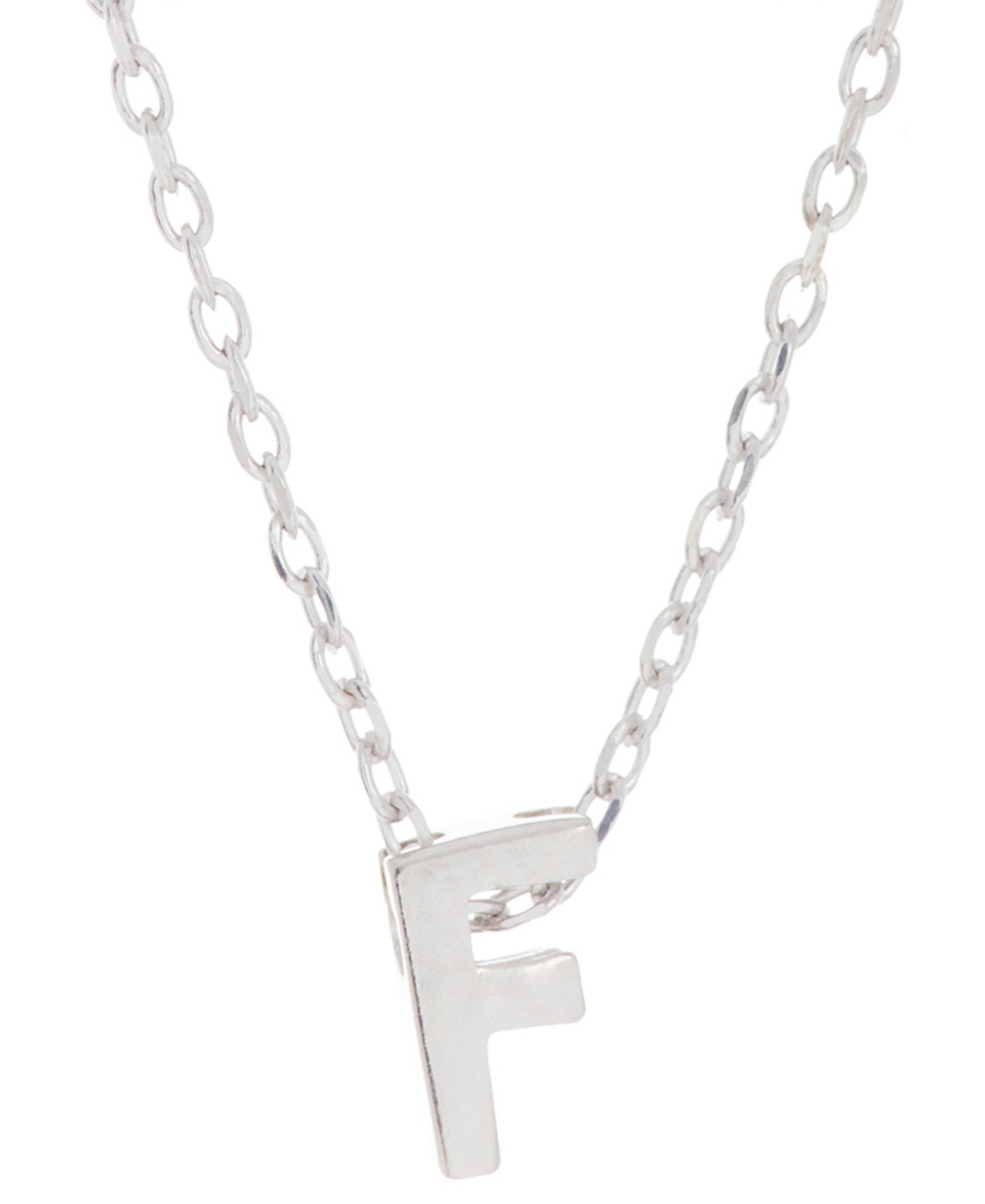 Click here for Adornia Rhodium-Plated Mini Initial A Pendant Neck... prices