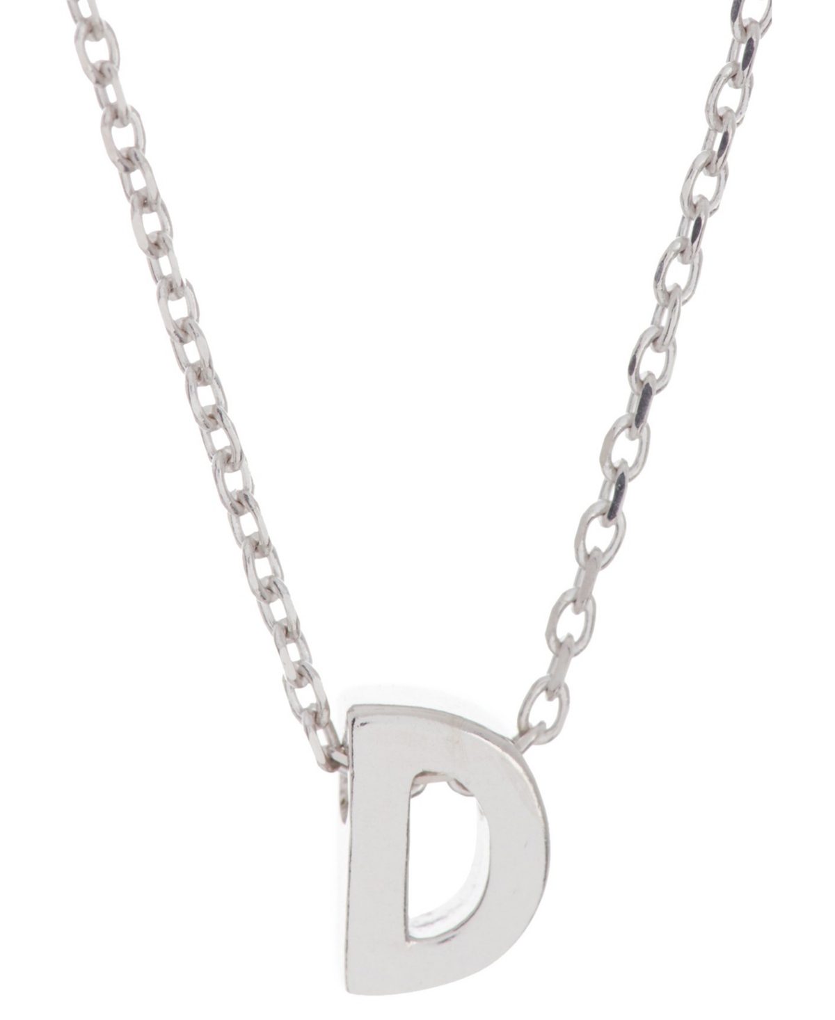 Click here for Adornia Rhodium-Plated Mini Initial A Pendant Neck... prices