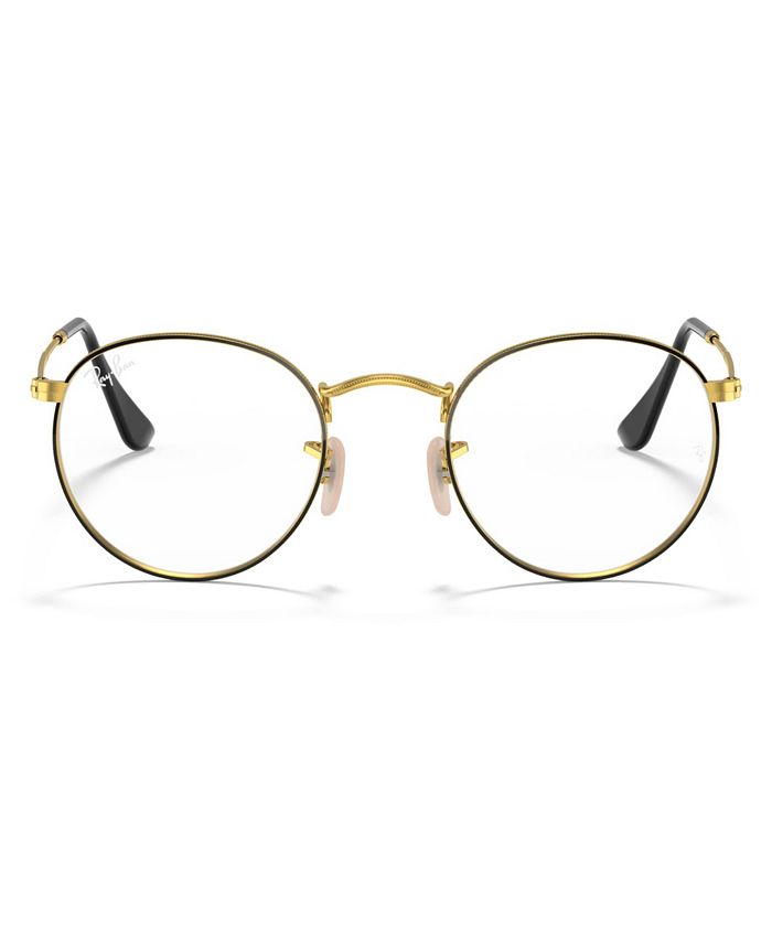 Ray-Ban Unisex Round Metal Optics Eyeglasses, RB3447V - Macy's