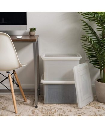 IRIS Letter & Legal Size Plastic Storage Bin Tote Organizing File Box ...