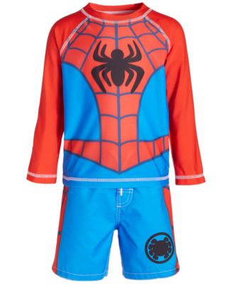 Marvel Toddler Boys Spider-Man Rash Guard & Swim Trunks, 2 Piece Set ...