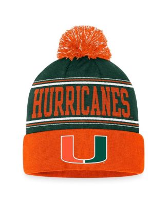 Men's Top of the World Green Miami Hurricanes Draft Cuffed Knit Hat ...