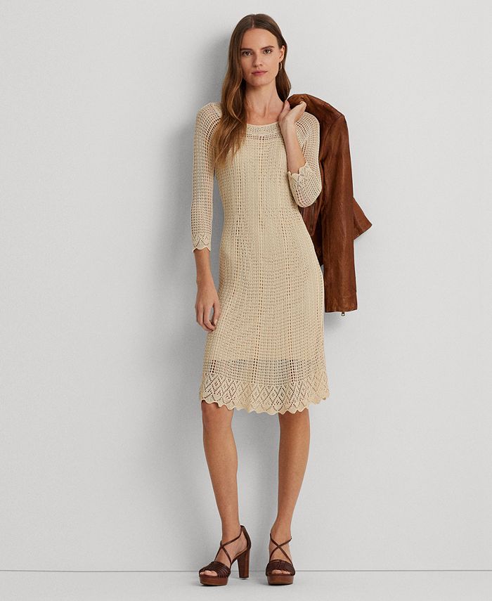 Lauren Ralph Lauren Women's Pointelle-Knit Dress - Macy's