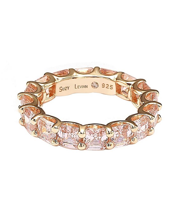 Suzy Levian New York Suzy Levian Sterling Silver Cubic Zirconia Asscher
