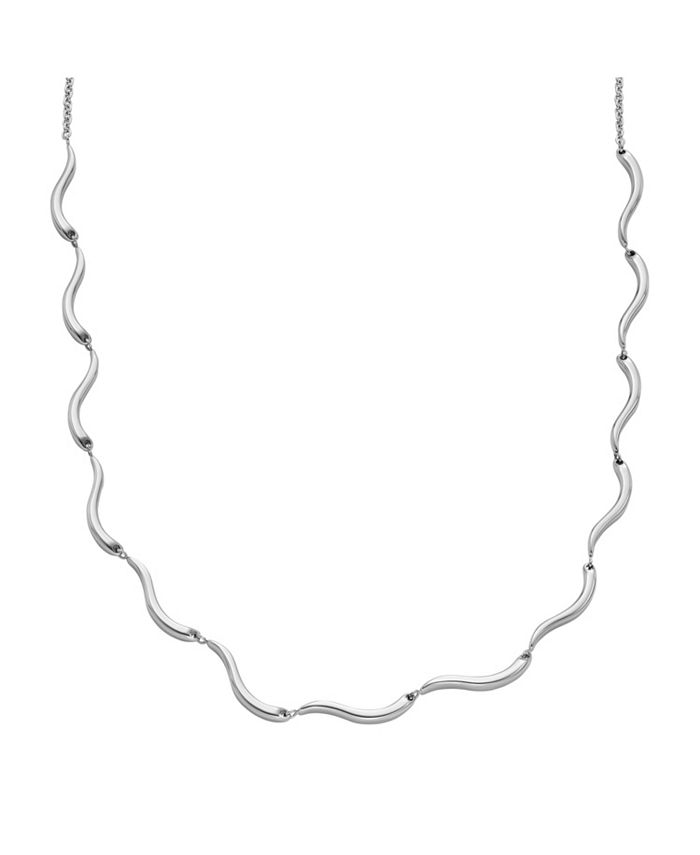 Skagen Women's Essential Waves Stainless Steel Chain Necklace - Macy's