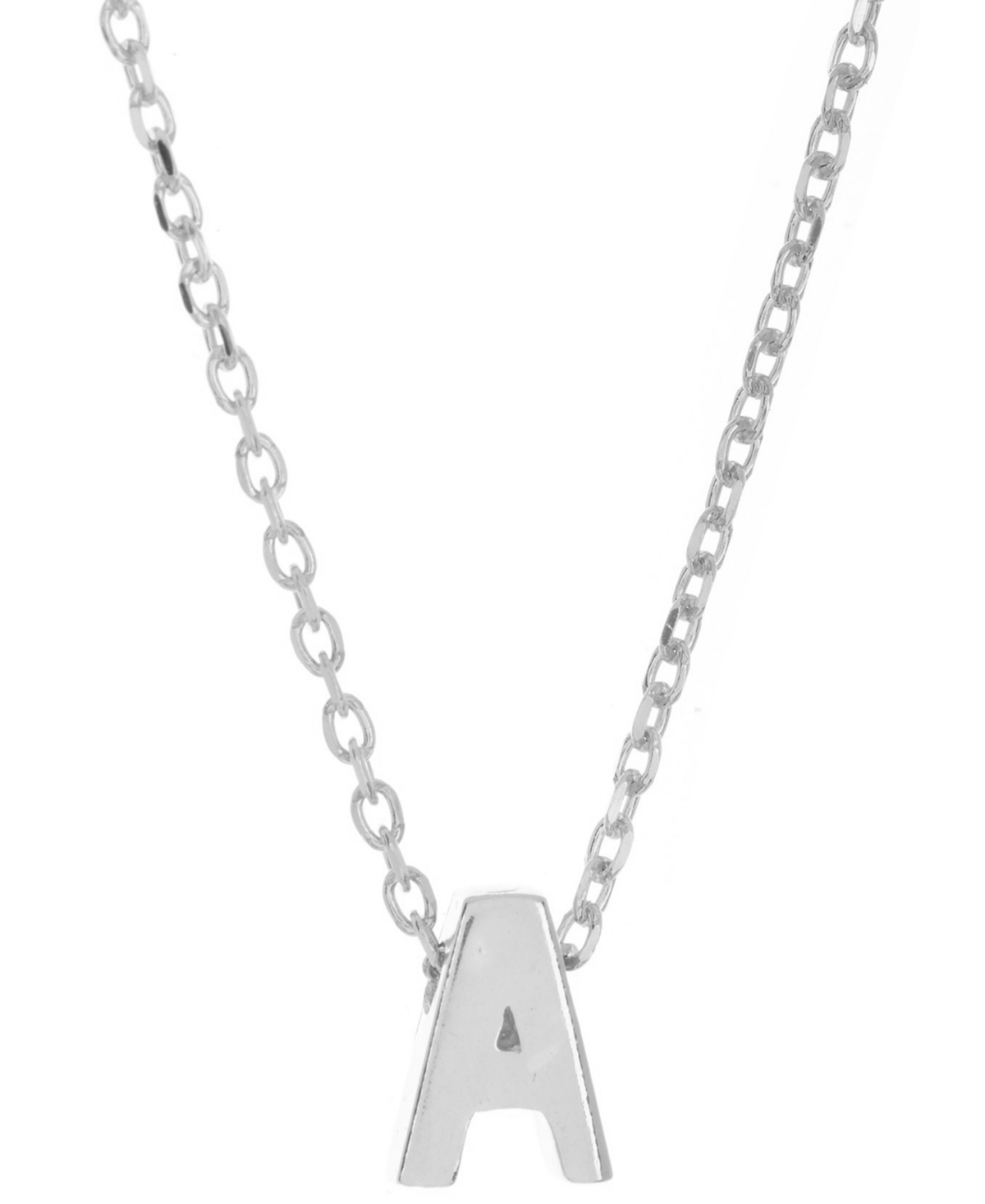 Click here for Adornia Rhodium-Plated Mini Initial A Pendant Neck... prices