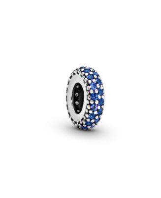 Pandora Abstract Sterling Silver Spacer with Blue Cubic Zirconia ...