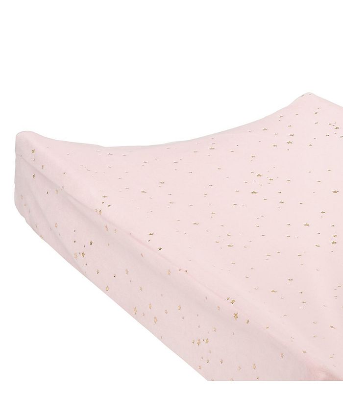 Lambs & Ivy Ballerina Baby Pink/Gold Stars Soft Changing Pad Cover - Macy's