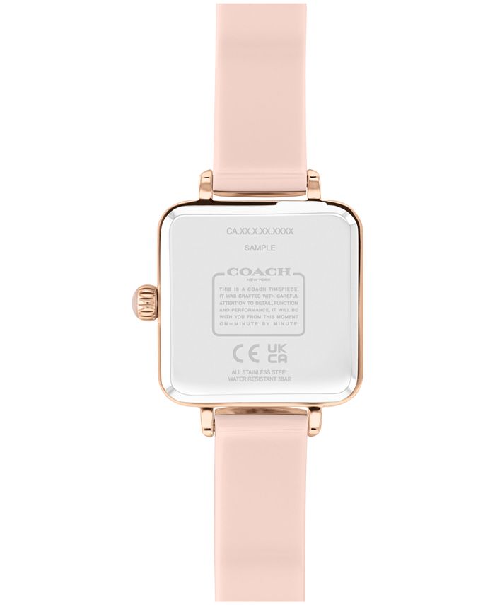 COACH Women's Cass Blush Resin Bangle Bracelet Watch 22mm - Macy's