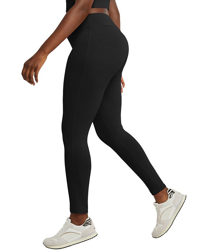 Hanes Women's Originals Stretch Jersey High-Rise Leggings Pants - Macy's
