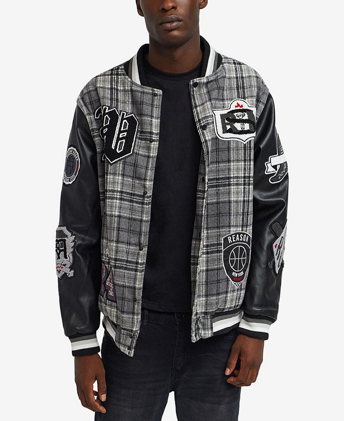 Reason Men's Tartan Varsity Jacket - Macy's