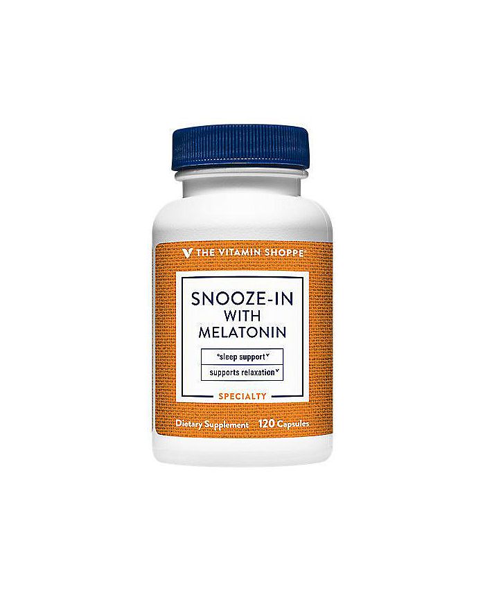 The Vitamin Shoppe Snooze-In with Melatonin for Sleep & Relaxation (120 ...