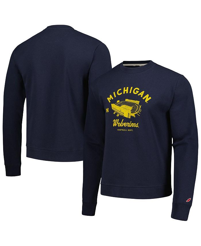 League Collegiate Wear Men's Navy Distressed Michigan Wolverines ...