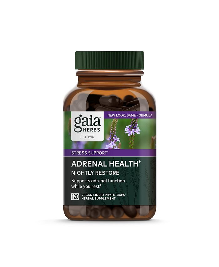 Gaia Herbs Adrenal Health Nightly Restore - Adrenal Support Herbal ...