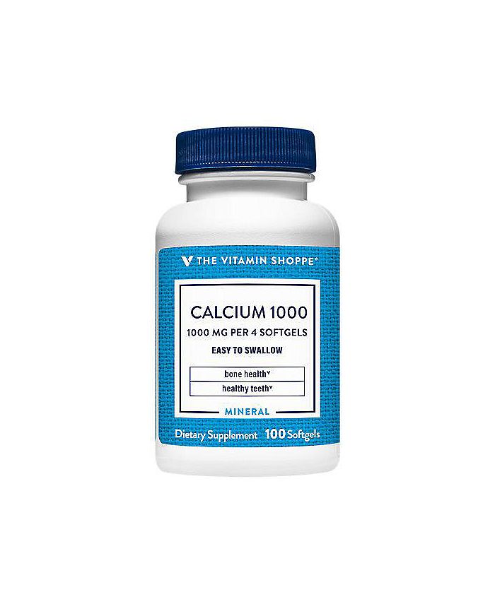 The Vitamin Shoppe Calcium 1000 Minis - Supports Healthy Bones & Teeth ...