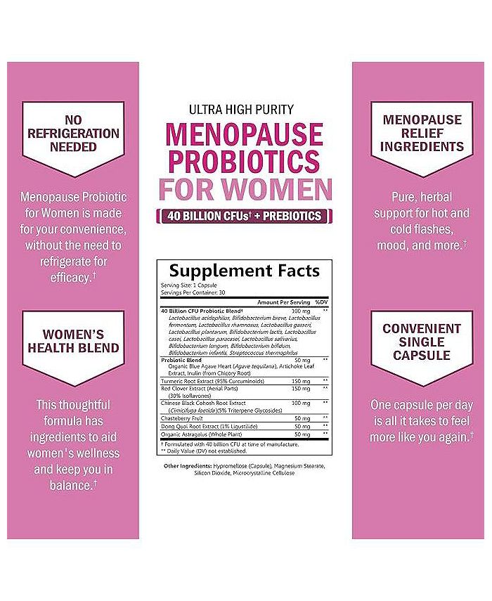 BioSchwartz Menopause Support Probiotics - Hot Flashes, Night Sweats ...