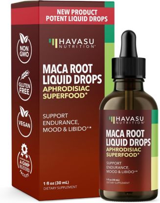 Organic Maca Root Liquid Drops, Supports Endurance Mood & Performance ...