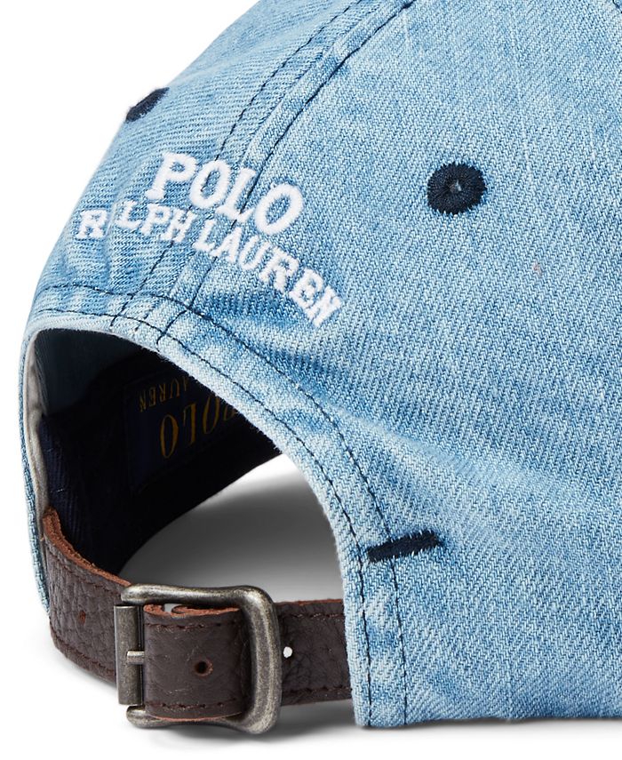 Polo Ralph Lauren Men's Polo Bear Denim Ball Cap - Macy's