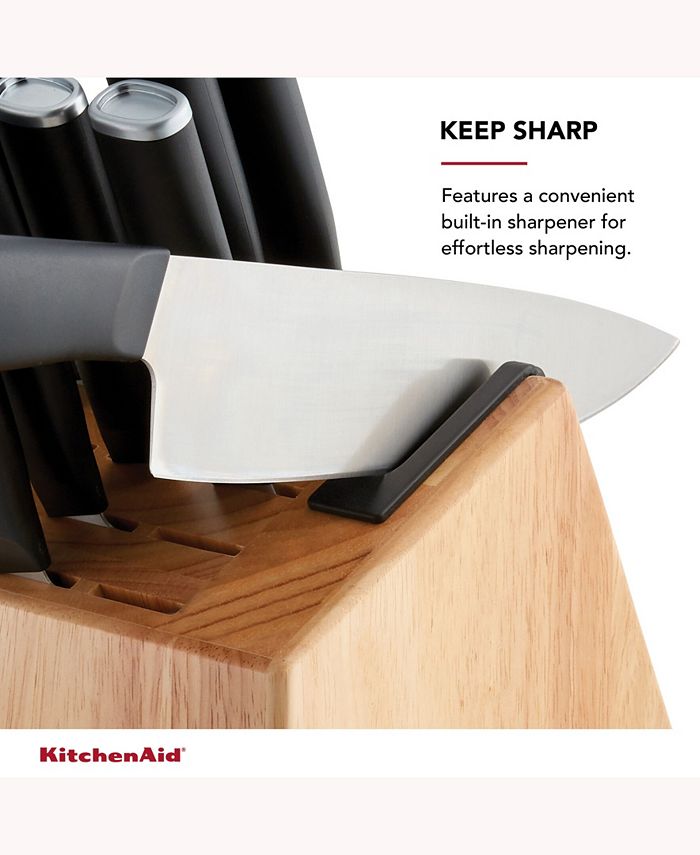 KitchenAid Japanese Steel Classic 12 Piece Knife Block Set with Built ...