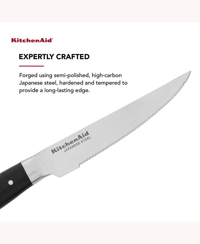 KitchenAid Japanese Steel Gourmet 4 Piece Forged Triple Rivet 4.5 ...