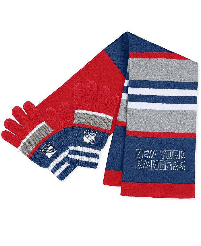 WEAR by Erin Andrews Women's New York Rangers Stripe Glove and Scarf ...