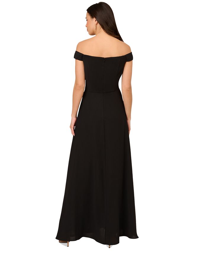 Adrianna Papell Women's Off-The-Shoulder Overlay Jumpsuit - Macy's