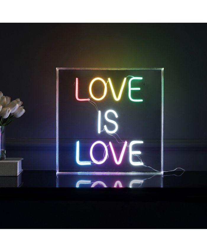 Jonathan Y Love Is Love Square Contemporary Glam Acrylic Box USB ...