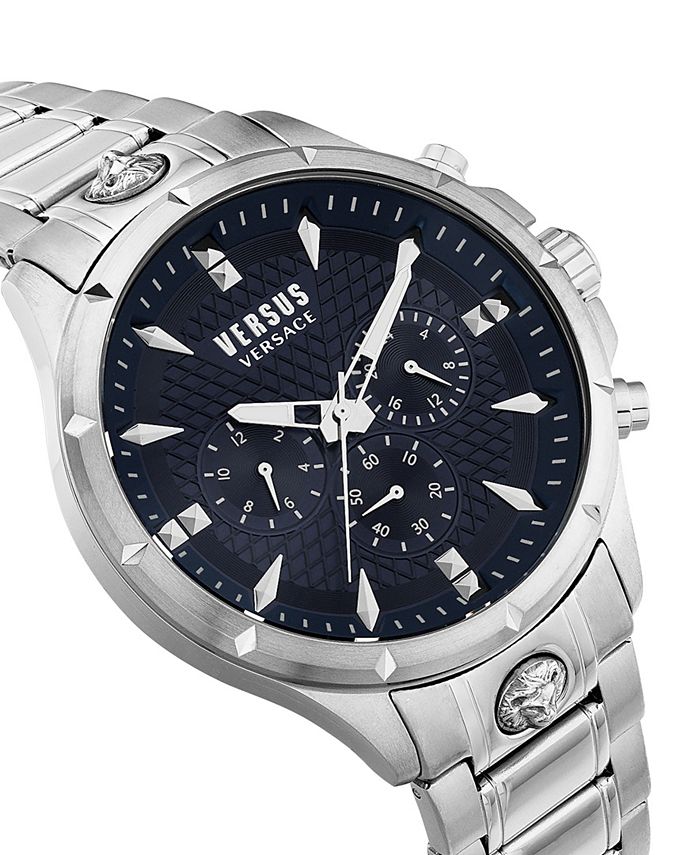 Versus Versace Men's Chrono Lion Modern Multifunction Silver-Tone ...