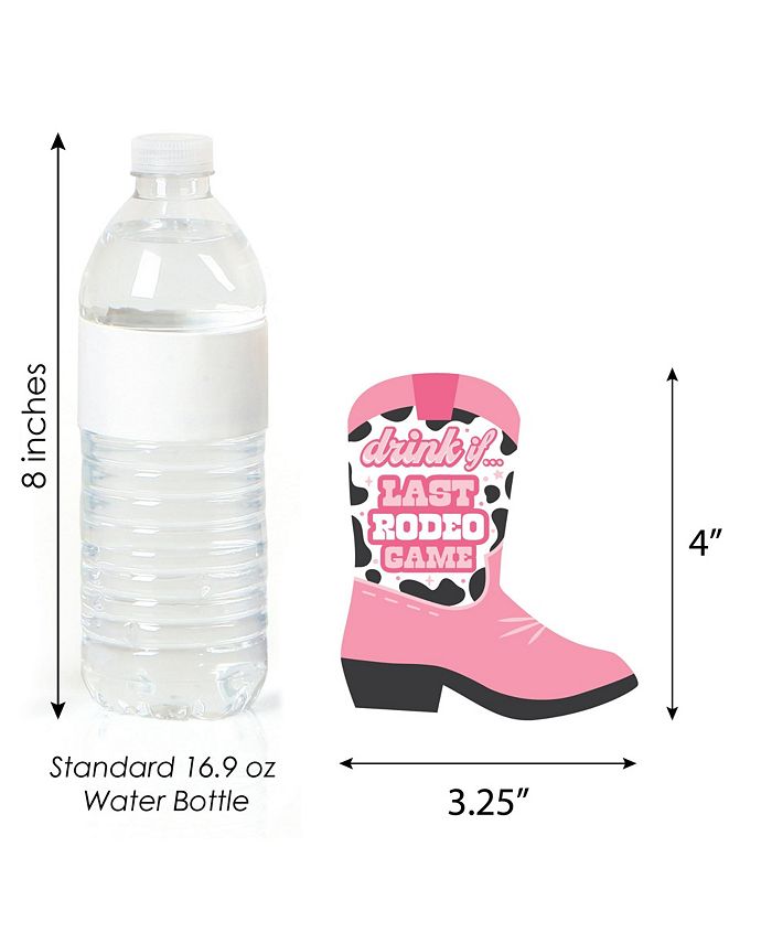 Big Dot of Happiness Drink If Game - Last Rodeo - Pink Cowgirl ...